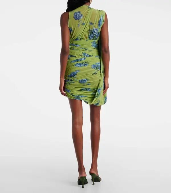 Magda Butrym Midi Dress With Floral Print - Green - 50% Off | Editorialist