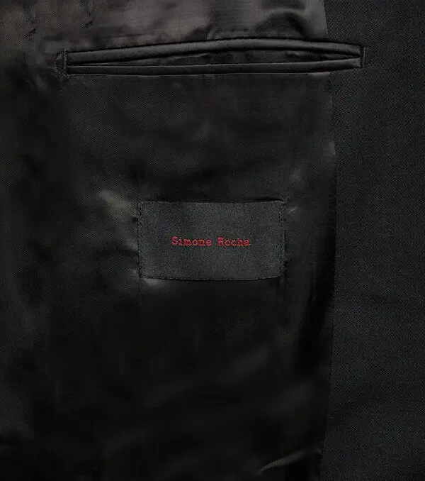 Simone Rocha Embellished Double-breasted Blazer