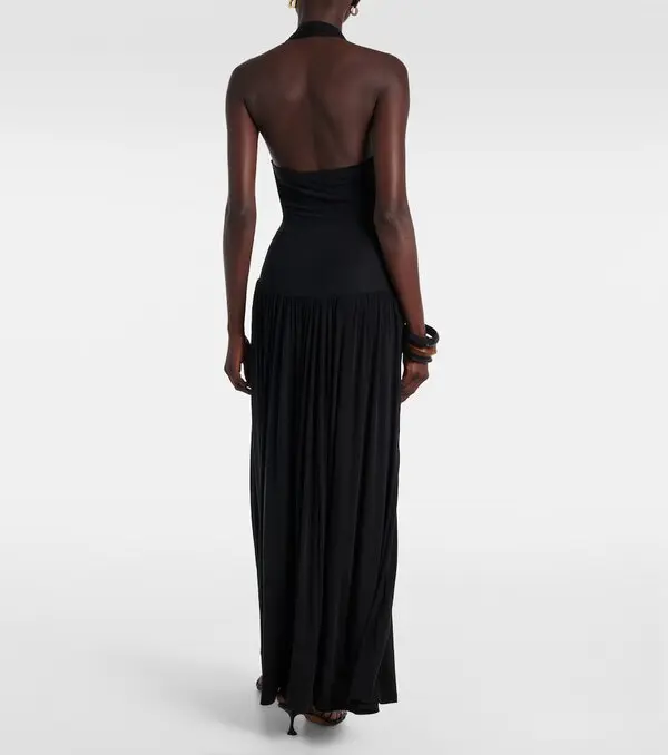 AYA MUSE Quill Halterneck Maxi Dress