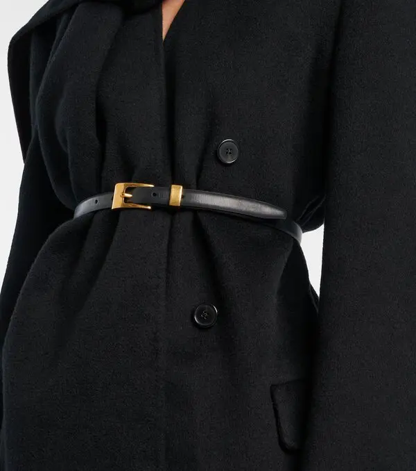 THE ROW Downtown Leather Belt - Black
