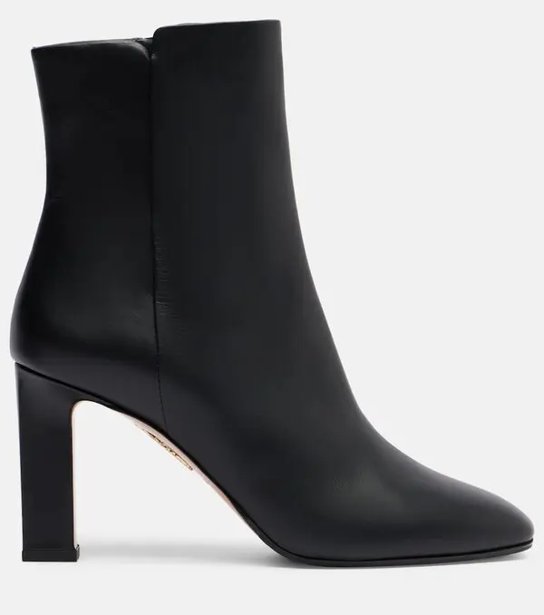 AQUAZZURA Sellier 85 Leather Ankle Boots
