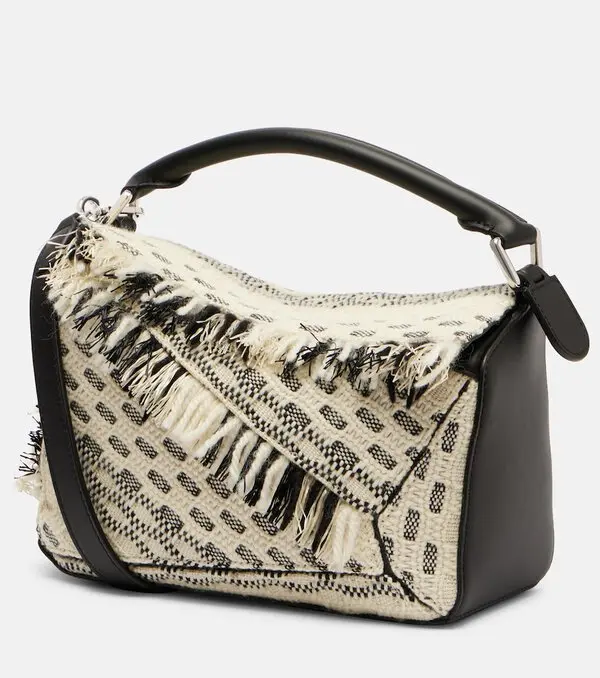 Loewe X Albers Puzzle Small Leather Top-handle Bag - Black