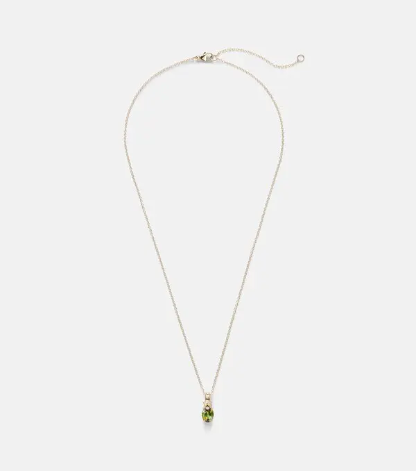 STONE AND STRAND 14kt Yellow Chain Necklace With Tourmaline - Gold