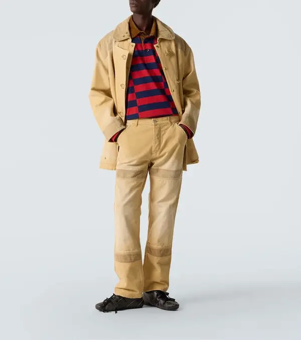 WALES BONNER Sierra Cotton Canvas Straight Pants