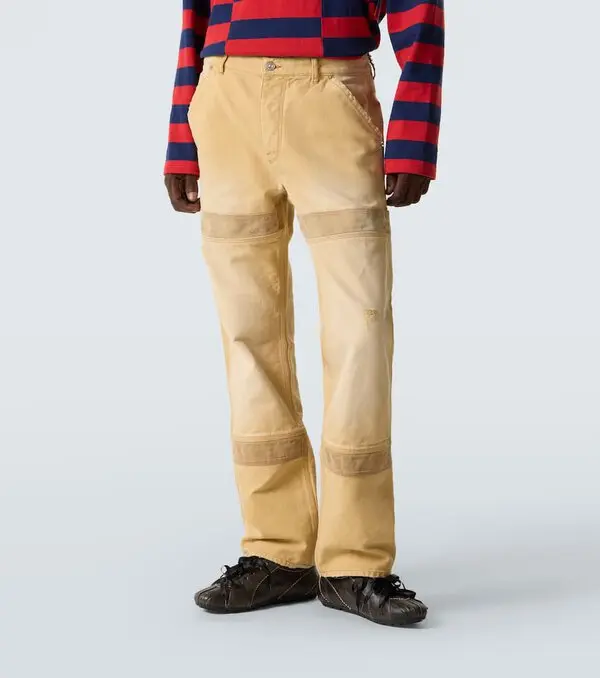 WALES BONNER Sierra Cotton Canvas Straight Pants