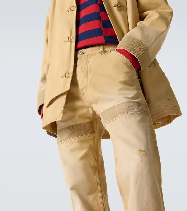 WALES BONNER Sierra Cotton Canvas Straight Pants