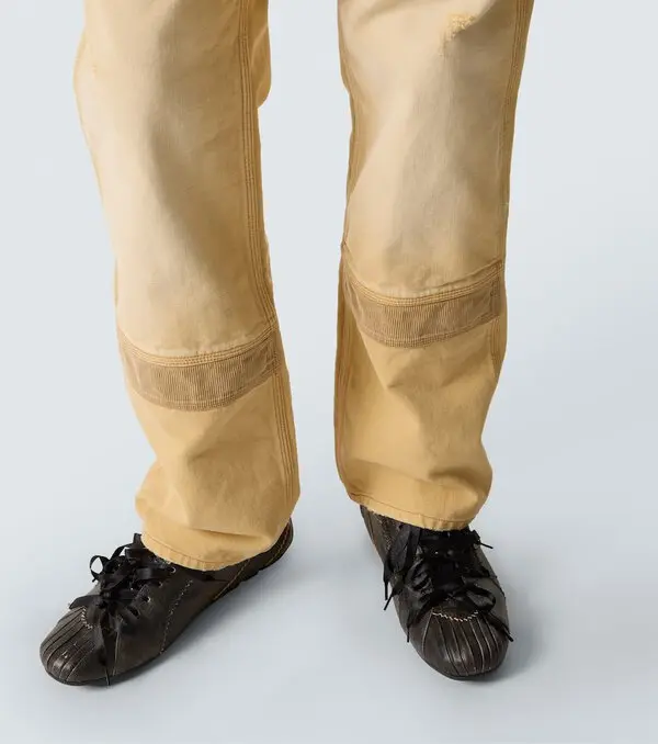 WALES BONNER Sierra Cotton Canvas Straight Pants