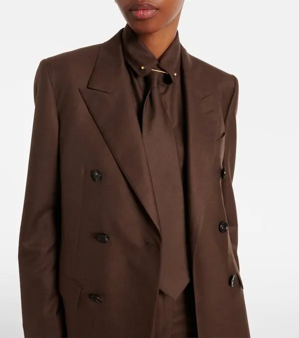 Loro Piana Virgin Wool Neck Tie - Brown