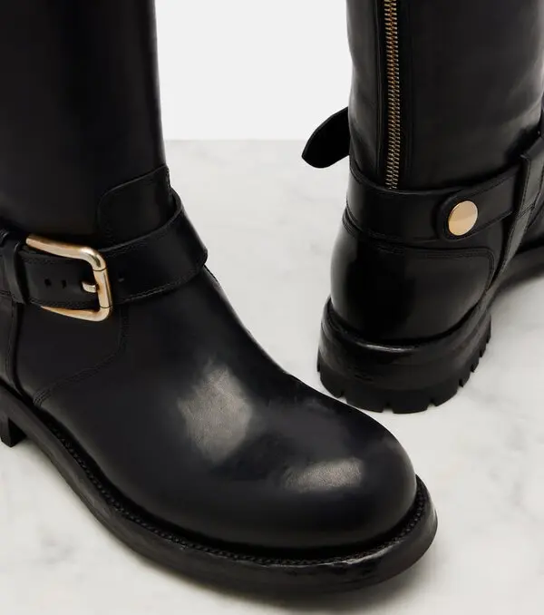 Dolce & Gabbana Leather Biker Boots