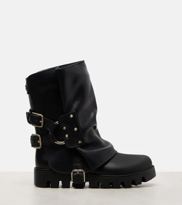 Dolce & Gabbana Leather Biker Boots
