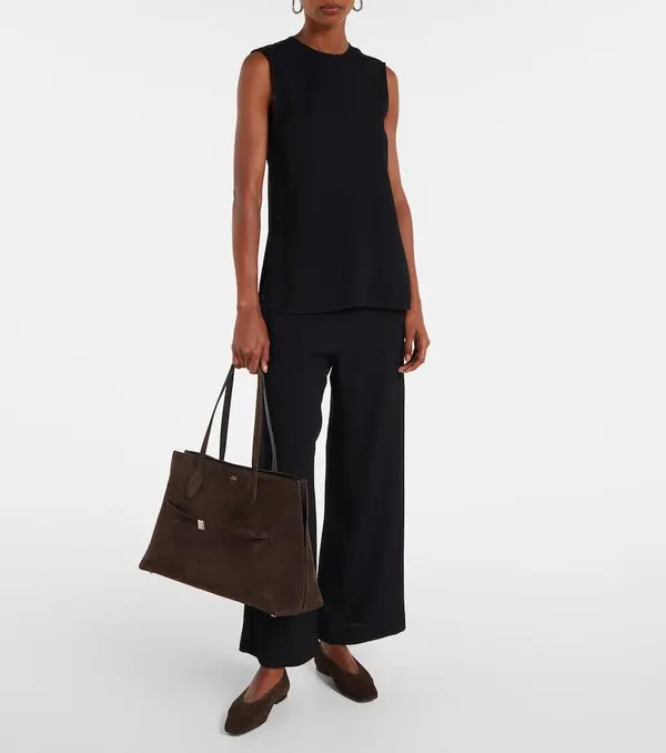 TOTEME Lounge Suede Tote Bag - Brown