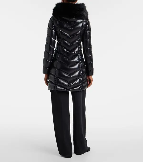 Moncler Fulmarus Quilted Down Coat - Black