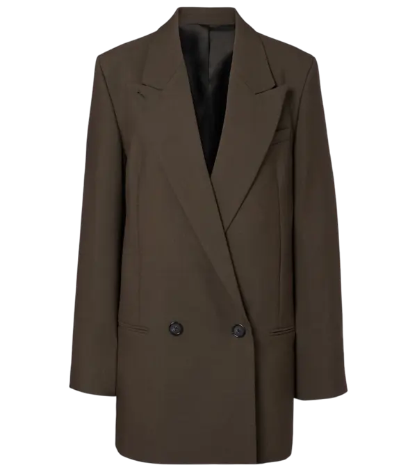 TOTEME Double-breasted Wool-blend Blazer - Brown