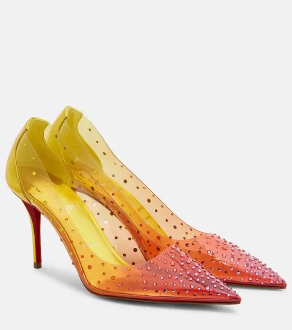 CHRISTIAN LOUBOUTIN Miss Z Degrastrass 80 Pvc Pumps - Multicoloured