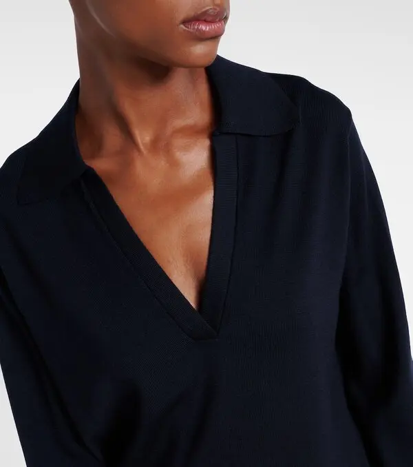 Gucci V-neck Wool Sweater - Blue