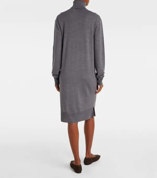 TOTEME Wool And Silk Sweater Dress - Grey
