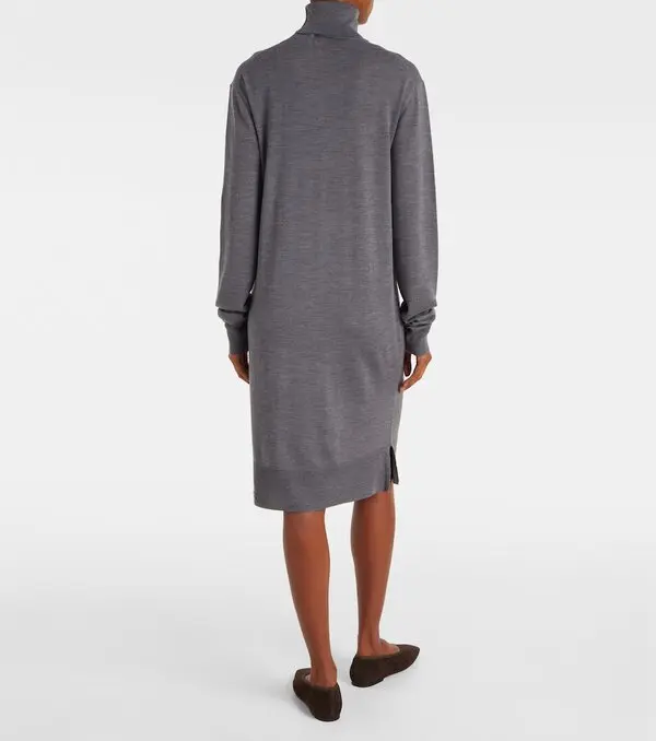 TOTEME Wool And Silk Sweater Dress - Grey