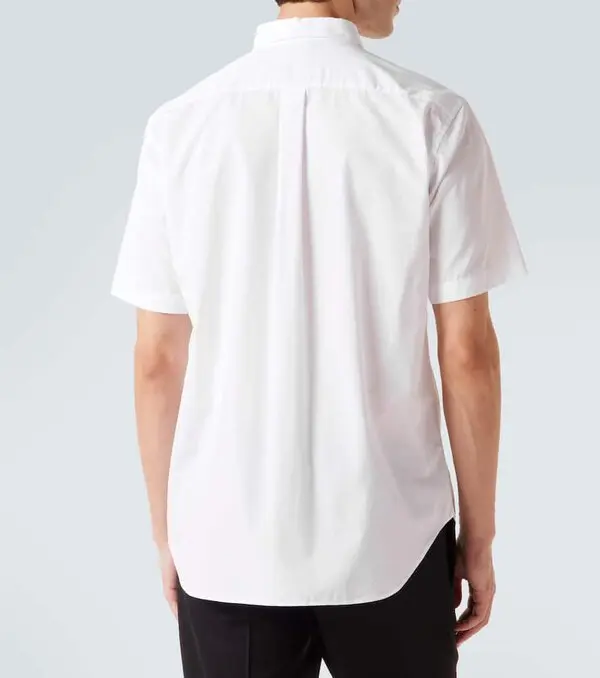 Prada Logo Cotton Poplin Bowling Shirt