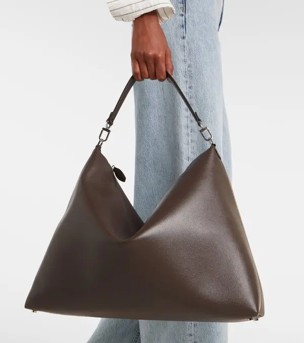 TOTEME Bevel Leather Tote Bag - Brown