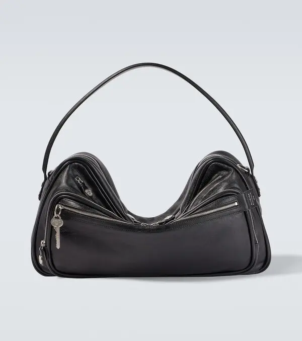 Acne Studios Camero Leather Shoulder Bag - Black