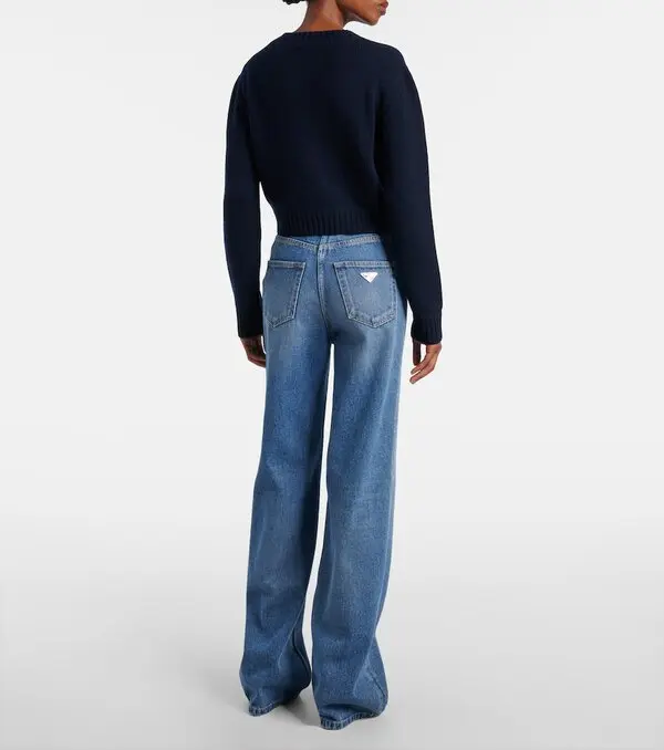 Prada Wool And Cashmere Sweater - Blue