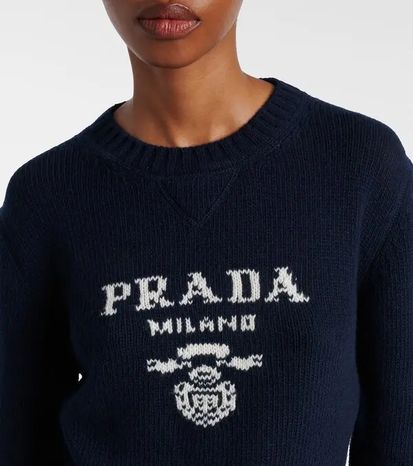 Prada Wool And Cashmere Sweater - Blue
