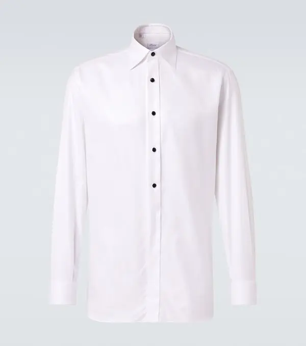 Brioni Cotton Poplin Tuxedo Shirt