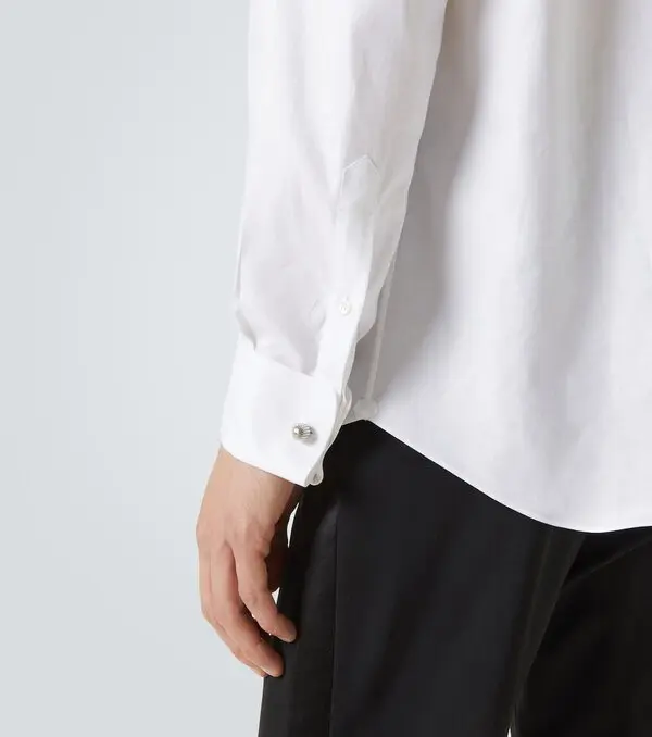 Brioni Cotton Poplin Tuxedo Shirt