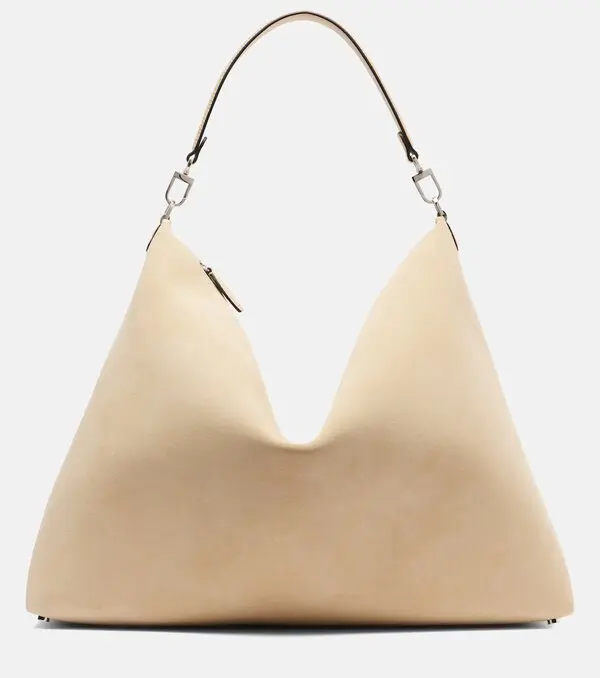 TOTEME Bevel Suede Tote Bag - Beige