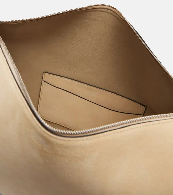 TOTEME Bevel Suede Tote Bag - Beige