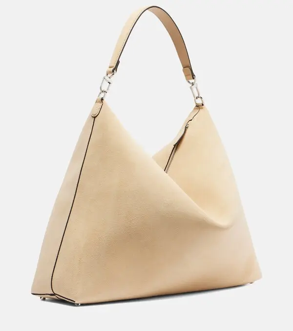 TOTEME Bevel Suede Tote Bag - Beige