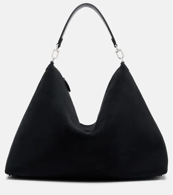 TOTEME Bevel Suede Tote Bag - Black