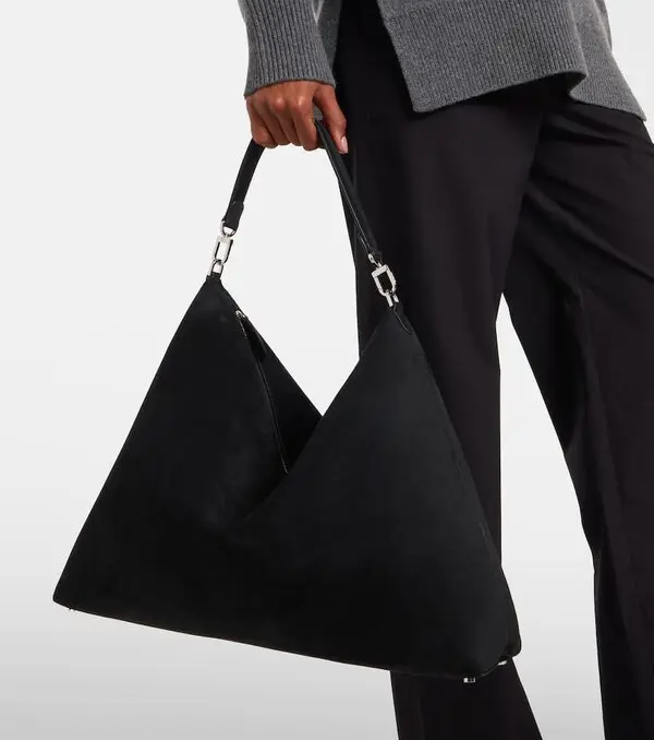TOTEME Bevel Suede Tote Bag - Black