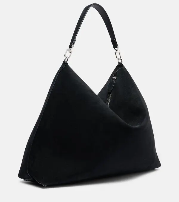 TOTEME Bevel Suede Tote Bag - Black