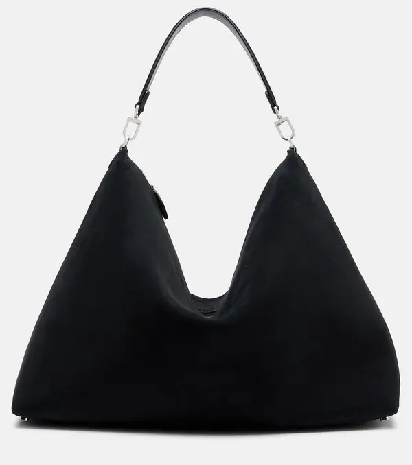 TOTEME Bevel Suede Tote Bag - Black