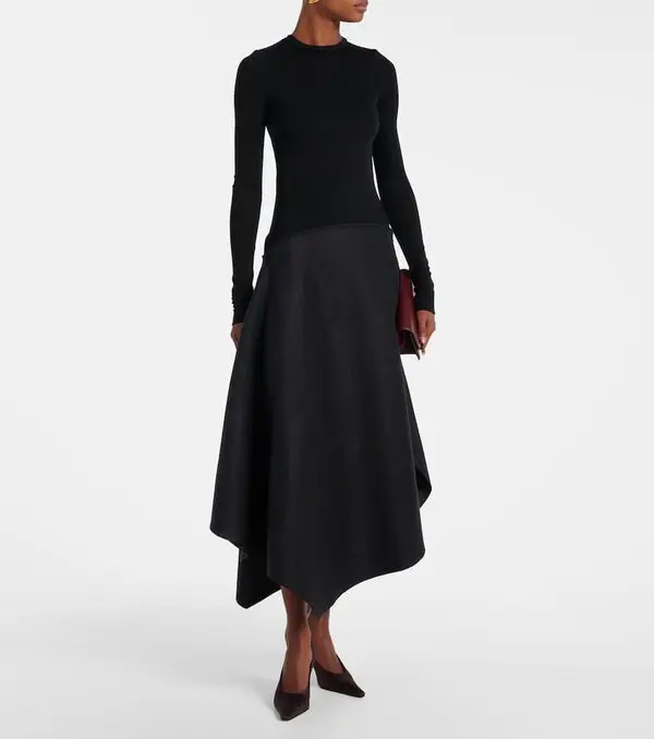 Victoria Beckham Asymmetric Midi Dress