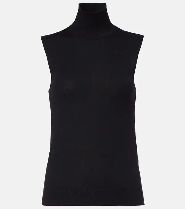 Loro Piana Cashmere Turtleneck Top - Black