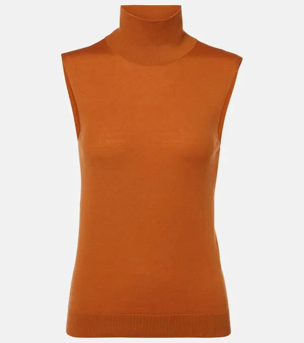 Loro Piana Cashmere Turtleneck Top - Orange