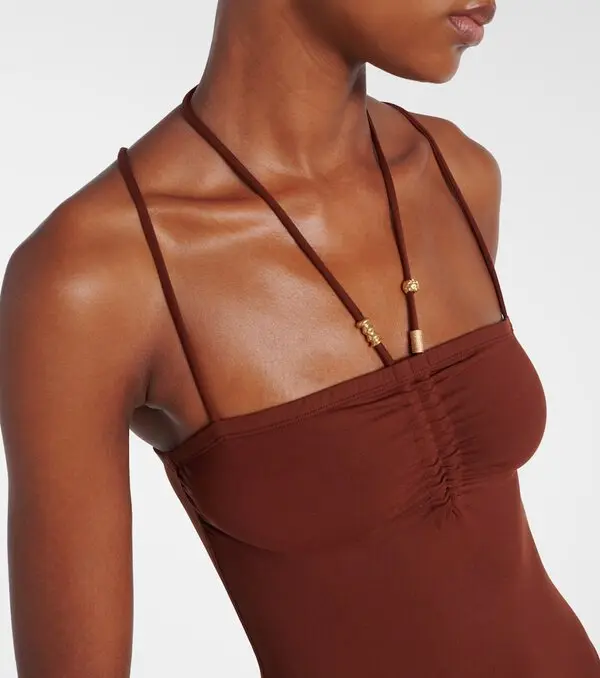 ERES Odyssée Gathered Swimsuit - Brown