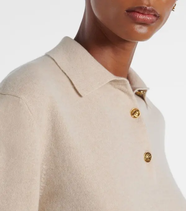 Loro Piana Cashmere Polo Sweater - White