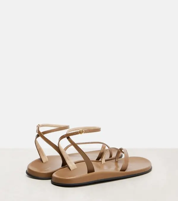 THE ROW Hugh Leather Sandals - Green