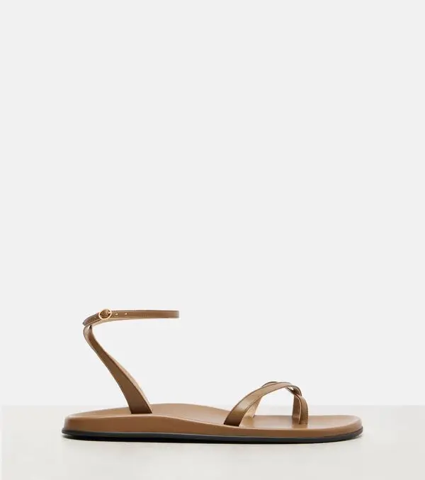 THE ROW Hugh Leather Sandals - Green