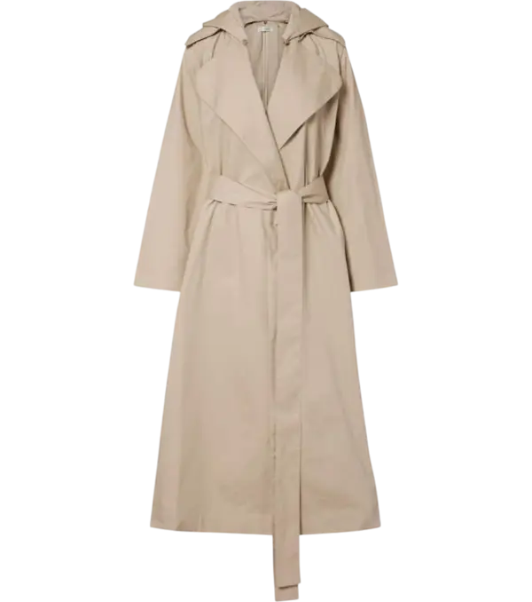 AYA MUSE Cotton Gabardine Trench Coat - Beige