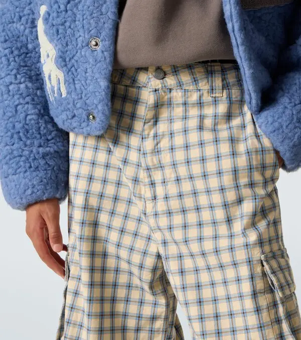 ERL Checked Cotton Cargo Trousers