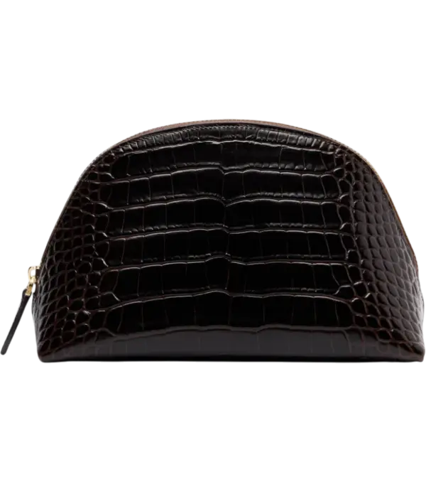 TOTEME Croc-effect Leather Pouch - Brown