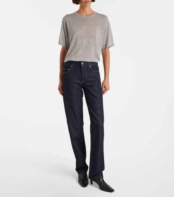 TOTEME Low-rise Straight Leg Jeans In True Vintage