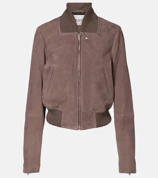 TOD'S Suede Bomber Jacket