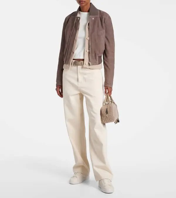 TOD'S Suede Bomber Jacket