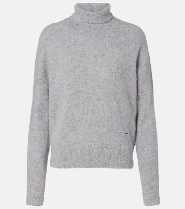 Victoria Beckham Wool-blend Turtleneck Sweater - Grey