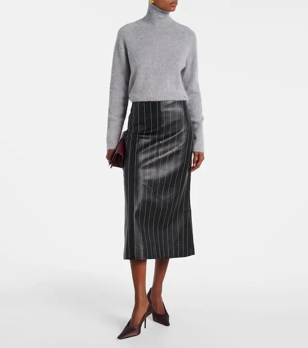 Victoria Beckham Wool-blend Turtleneck Sweater - Grey
